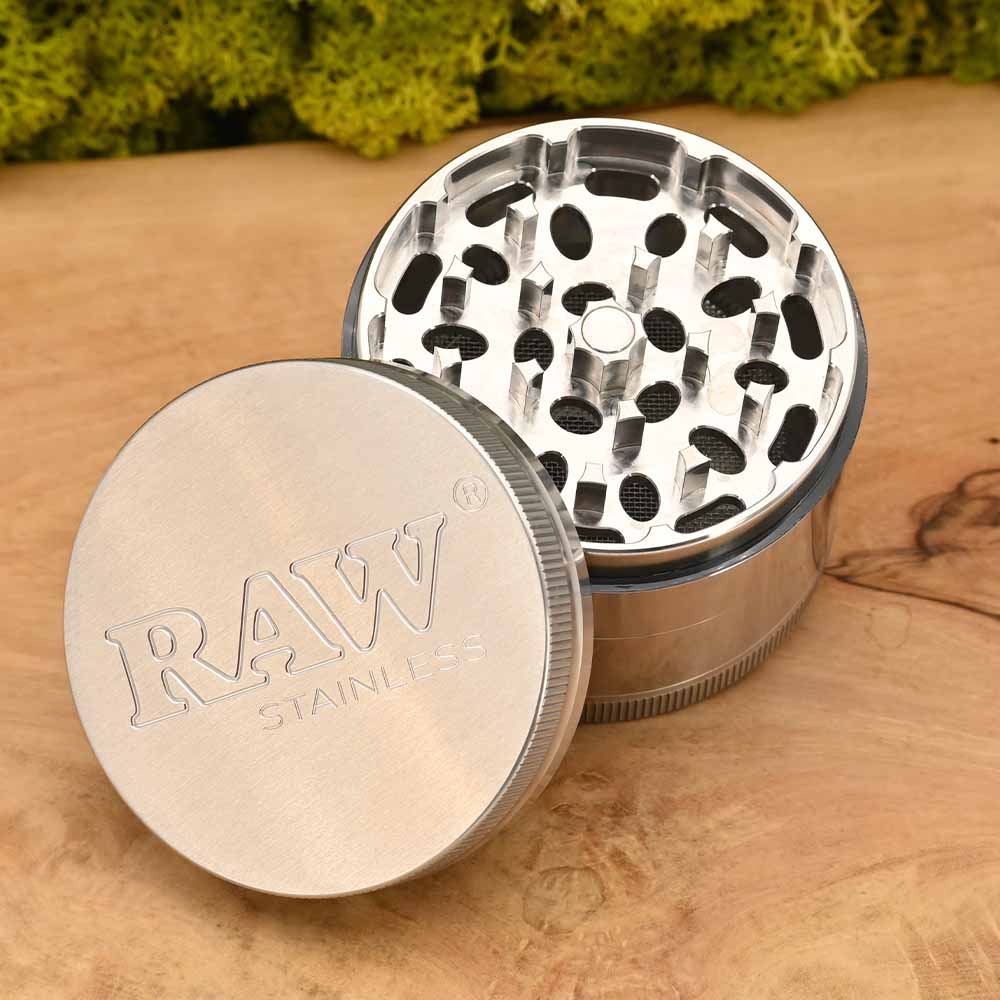 RAW Edelstahl Grinder - 60mm 4-teilig – Johnnys Headshop